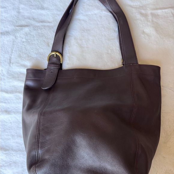 Coach | Bags | Coach Dark Brown Leather Tote Bag 482 | Poshmark